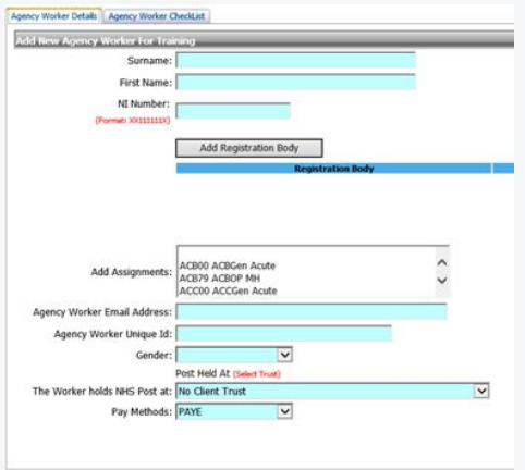 I am an Agency User. How do I create or update an Agency Worker ...